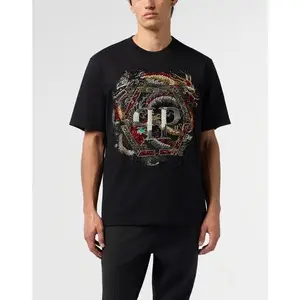 Philipp Plein Round Neck T-shirt Dragon - Black
