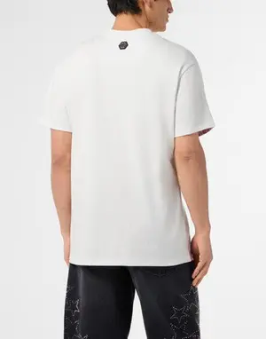 Philipp Plein Round Neck T-shirt Ceramic Skulls