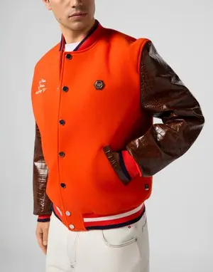 Philipp Plein Varsity Bomber Cocco Sleeves Paris