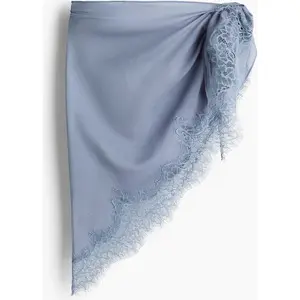 H&m Lace-trimmed Triangle Scarf