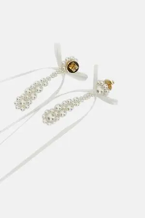 Simone Rocha Victorian Drip Bow Earrings