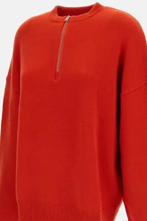 Extreme Cashmere Sweater With Half-zip Neckline - Red
