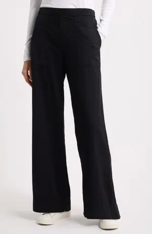 Frank & Eileen Madeline High Waist Wide Leg Jeans - Black Denim