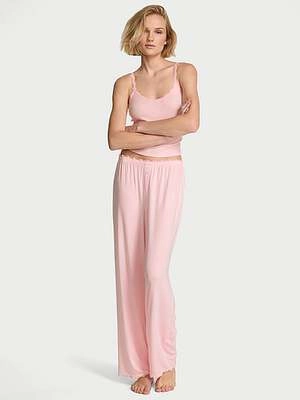 Victoria's Secret Pointelle Rib Tank & Pant Set - Pink