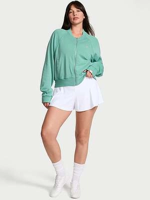 Victoria's Secret Angel Essentials Off-duty Terry Bomber Jacket - Blue