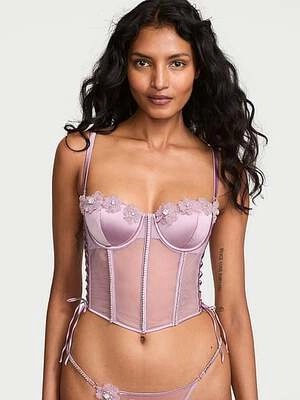 Victoria's Secret Dream Angels Atelier Ethereal Embellished Corset Top - Pink