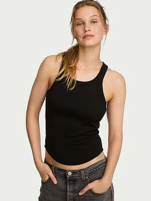 Victoria's Secret Victoria's Secret Angel Essentials Ribbed Racerback Tank Black