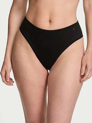 Victoria's Secret Love Cloud Mid-rise Thong Panty - Black