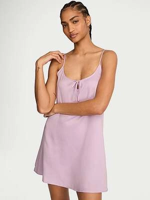Victoria's Secret Modal-cotton Keyhole Slip Dress - Purple
