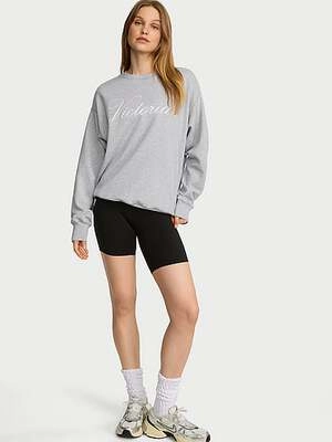 Victoria's Secret Angel Essentials Iconic Fleece Crewneck Sweatshirt - Grey