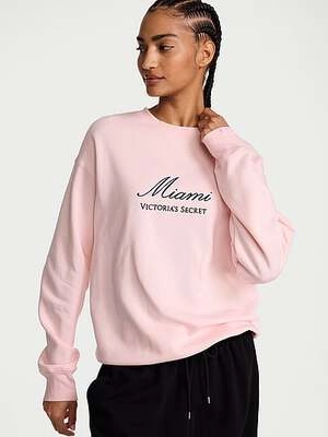 Victoria's Secret Angel Essentials Iconic Fleece Crewneck Sweatshirt - Pink