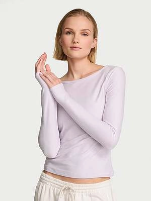 Victoria's Secret Vsx New Essential Long-sleeve Open-back Tee