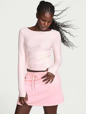 Victoria's Secret Long-sleeve Open-back Tee - Print