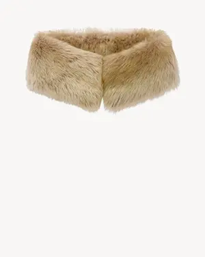 Saint Laurent Snood In Shearling - Light Fawn