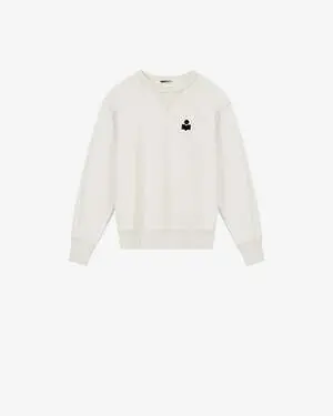 Isabel Marant Étoile Mike' Cotton Crewneck Sweatshirt - Ecru