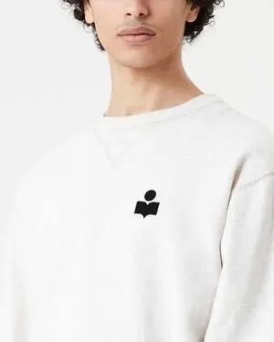 Isabel Marant Étoile Mike' Cotton Crewneck Sweatshirt - Ecru