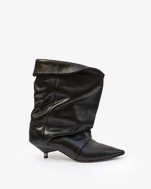 Isabel Marant Étoile Edrik Slouchy Leather Boots - Black