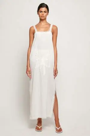 SWF Sheer Lace Trim Midi - Milk Light