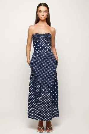 S/W/F BOUTIQUE - INTERNATIONAL Contoured Strapless Midi - Midnight Scatter