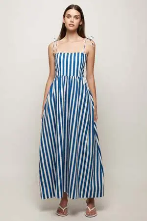 S/W/F BOUTIQUE - INTERNATIONAL Tie-strap Midi - Coastline