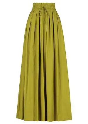 S/W/F BOUTIQUE - INTERNATIONAL Drawstring Maxi Skirt - Pear