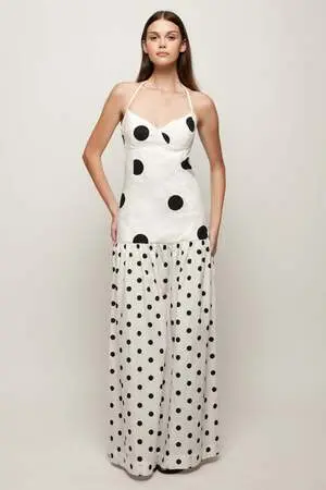 S/W/F BOUTIQUE - INTERNATIONAL Fine Halter Maxi - Check Point