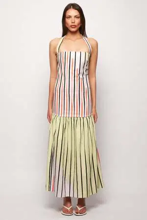 S/W/F BOUTIQUE - INTERNATIONAL Halter Midi Dress - Voltage