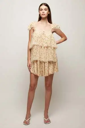 SWF Lace Trim Babydoll Top - Dry Press