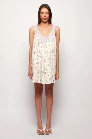 SWF Lace Detail Babydoll Mini Dress - Soft Archive