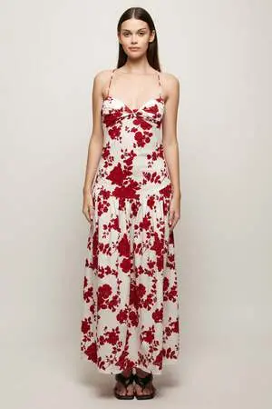 SWF Fitted Midi - Red Veil