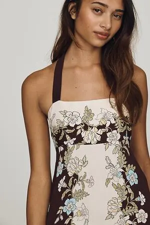 Saylor Danni Square-neck Midi Dress
