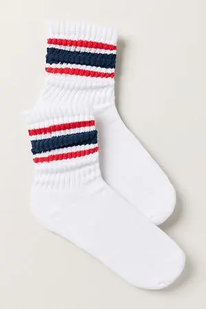 AMERICAN TRENCH Striped Crew Socks - U S A