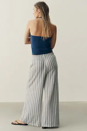 Z Supply Scout Striped Wide-leg Pants - Summer Stone