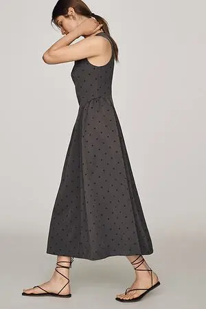 Endless Rose Basque-waist Midi Dress