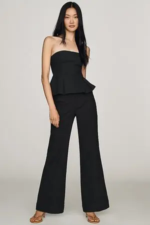 Maeve Jude Len-blend Trousers Pants Black