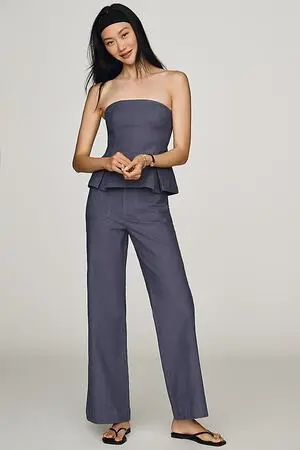 Maeve Jude Len-blend Trousers Pants - Nightshadow Blue