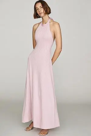 ELEVATOR DISCO Halter Midi Dress - Pink
