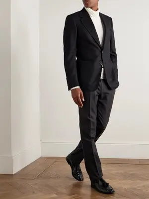 TOM FORD Shelton Brushed Wool And Cashmere-blend Blazer