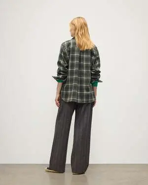 Johnstons Of Elgin Clanlass Plaid Wool & Cashmere Blend Overshirt