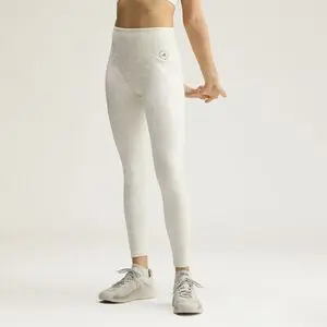 Adidas By Stella Mccartney Training 7/8 Leggings Printed Core White - Core White / Orbit Grey