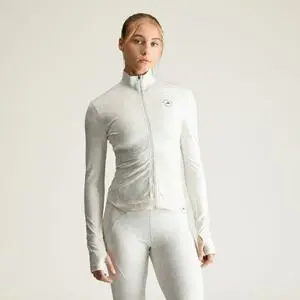 Adidas By Stella Mccartney Training Midlayer Printed Jacket Core White - Core White / Orbit Grey