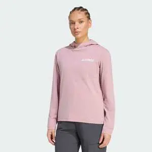Adidas Terrex Multi Climacool Hooded Long Sleeve Top - Magic Mauve