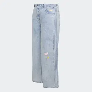 Adidas Care Bears High Rise Wide Leg Denim Pant - Clear Sky
