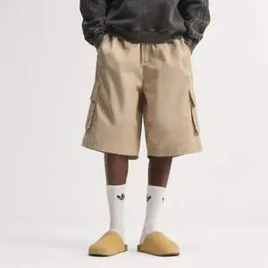 Adidas Adicolor Cotton Twill Cargo Shorts - Khaki Three