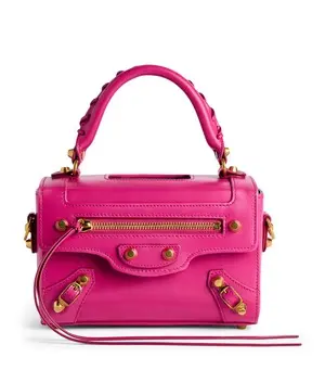 Balenciaga Leather Le City Sleek Box Top-handle Bag - Pink