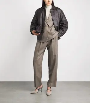BLAZÉ MILANO Leather Charlie Bomber Jacket