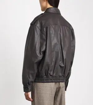 BLAZÉ MILANO Leather Charlie Bomber Jacket