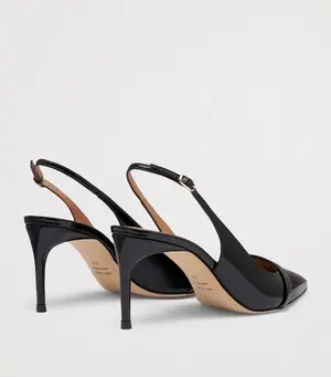 MALONE SOULIERS Patent Leather Schiffer Slingback Pumps 70