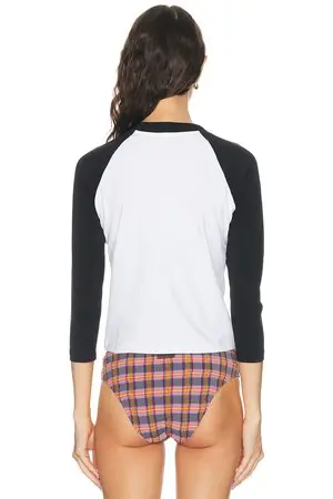 Casablanca Baseball Tee In Black & White