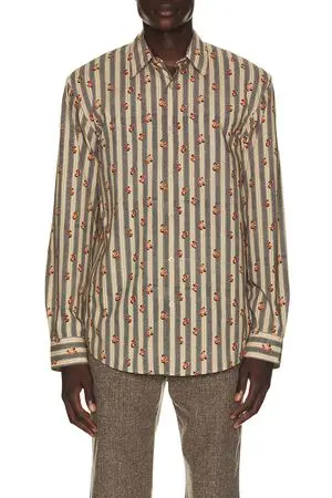 Dries Van Noten Caper Shirt In Cream